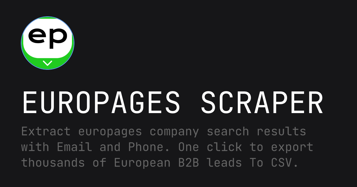 Pricing | europages scraper